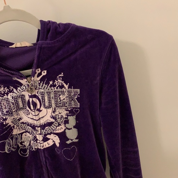 Tops | Purple Vintage Yk2 Cropped Zip Up Hoodie | Poshmark